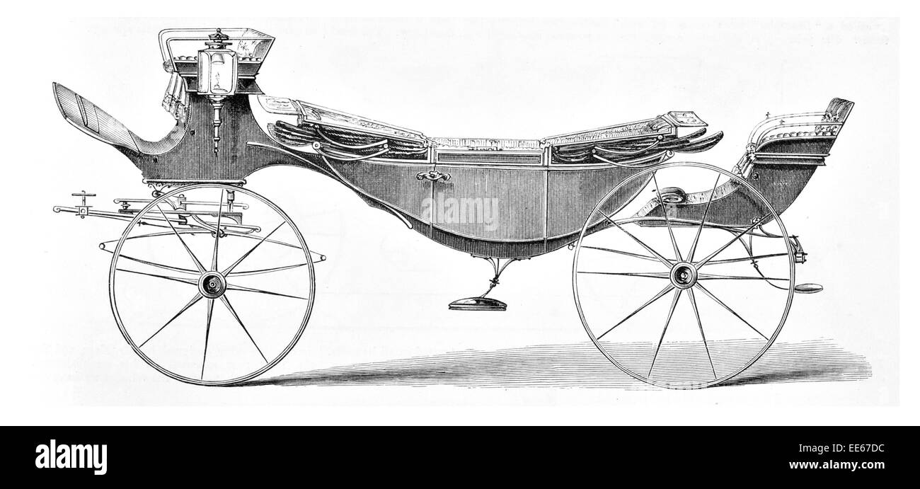 Family Landau carriage coach Messrs Silk & Sons wheeled vehicle horse ...