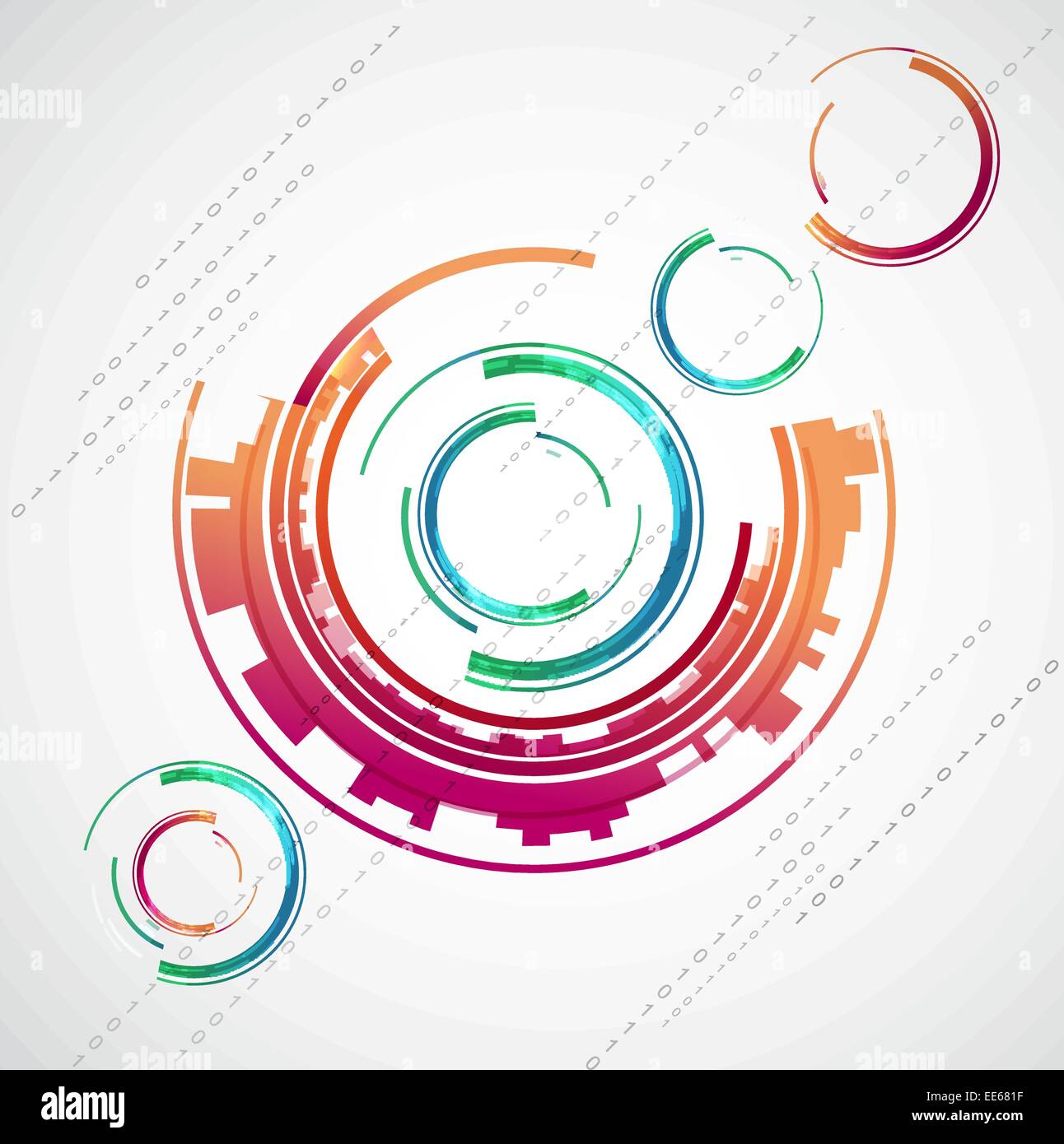 Abstract color technology circles. Vector Stock Vector Image & Art - Alamy