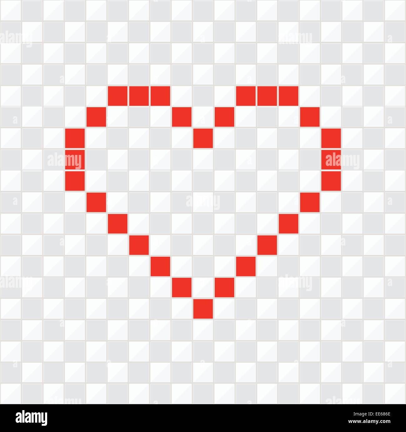 Pixel Heart. Vector Stock Vector Image & Art - Alamy
