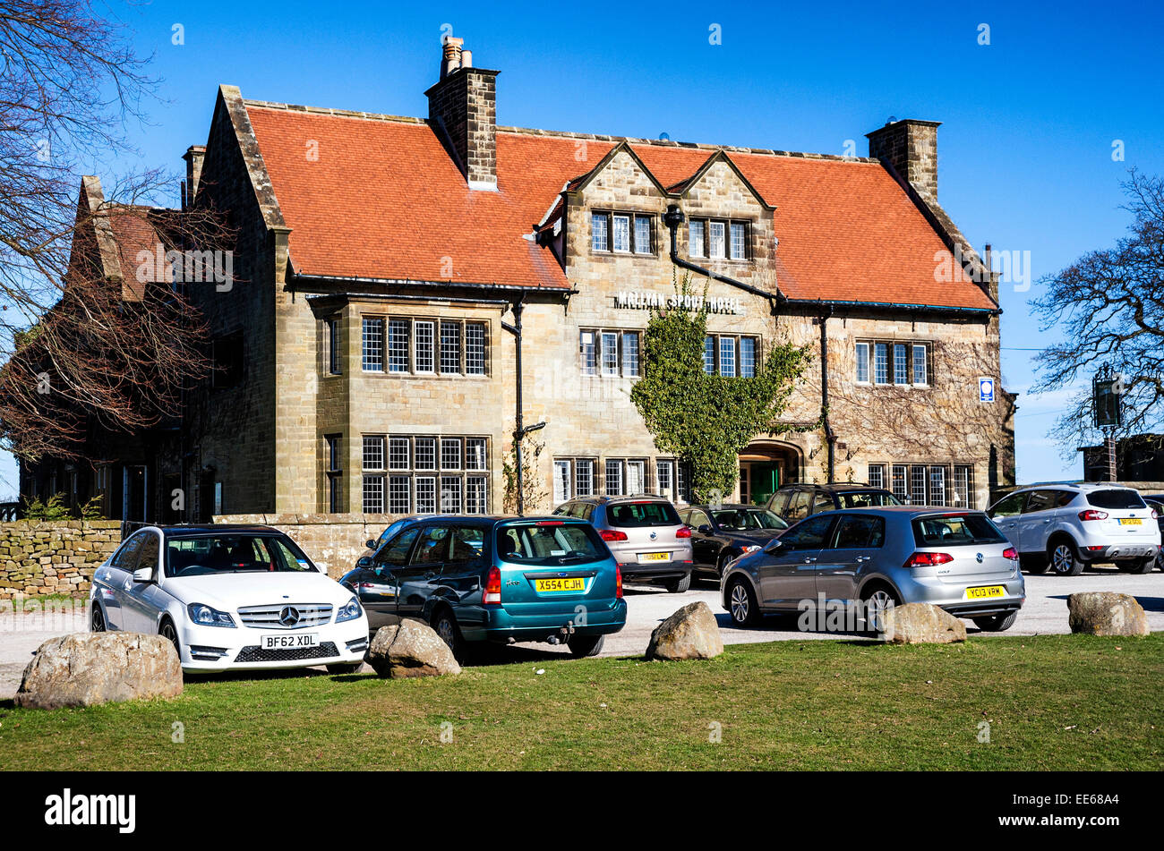 The Mallyan Spout Hotel at Goathland on the North York Moors Stock ...