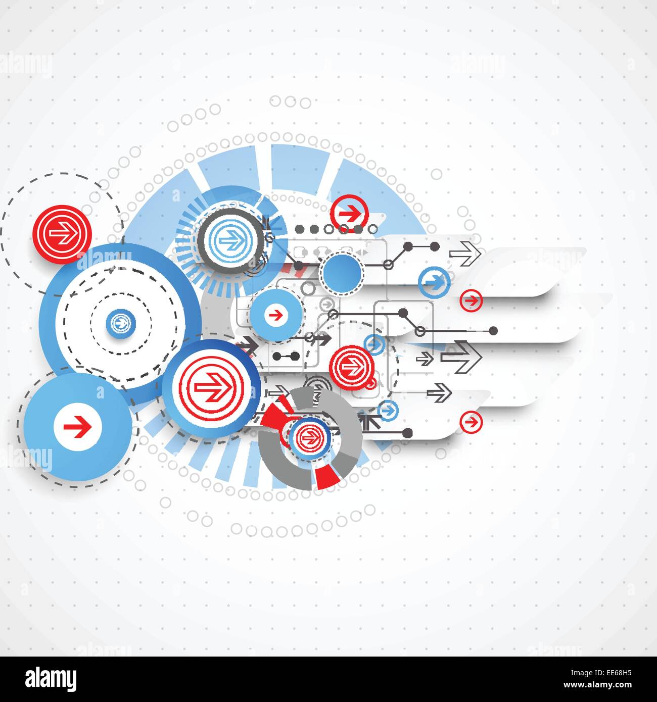 Abstract technological background with circles and arrows. Vector Stock Vector Image & Art - Alamy