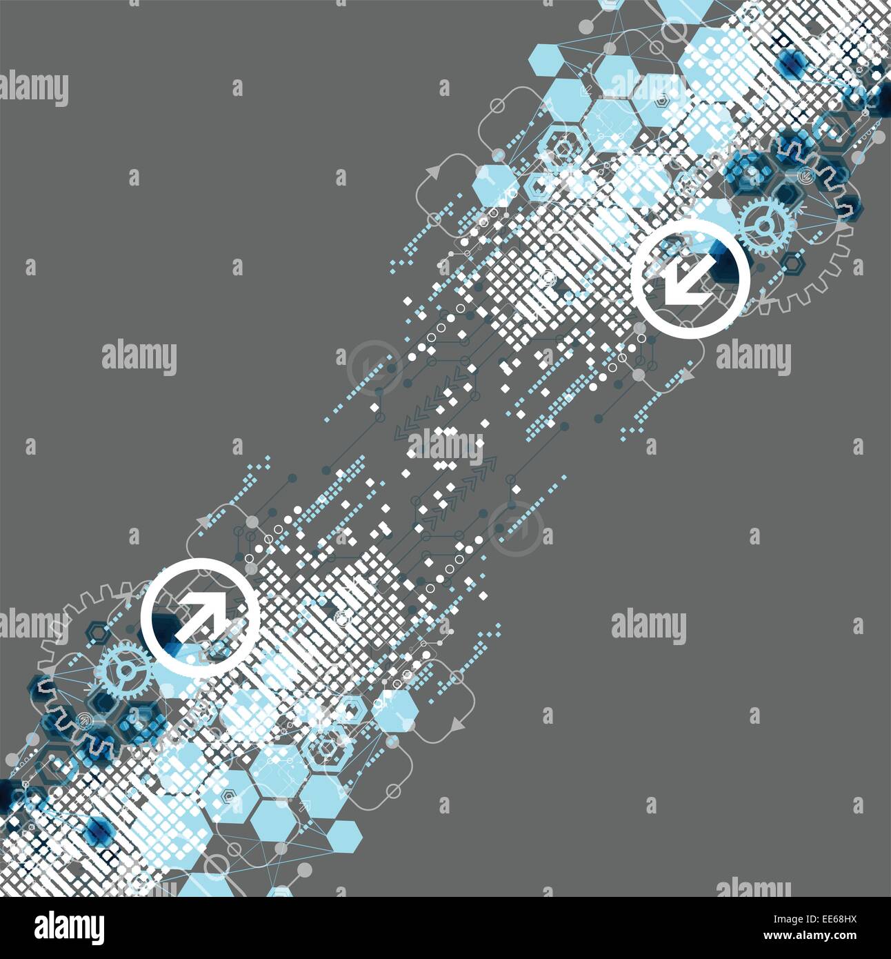 Abstract technology background with hexagonal shapes. Vector Stock ...
