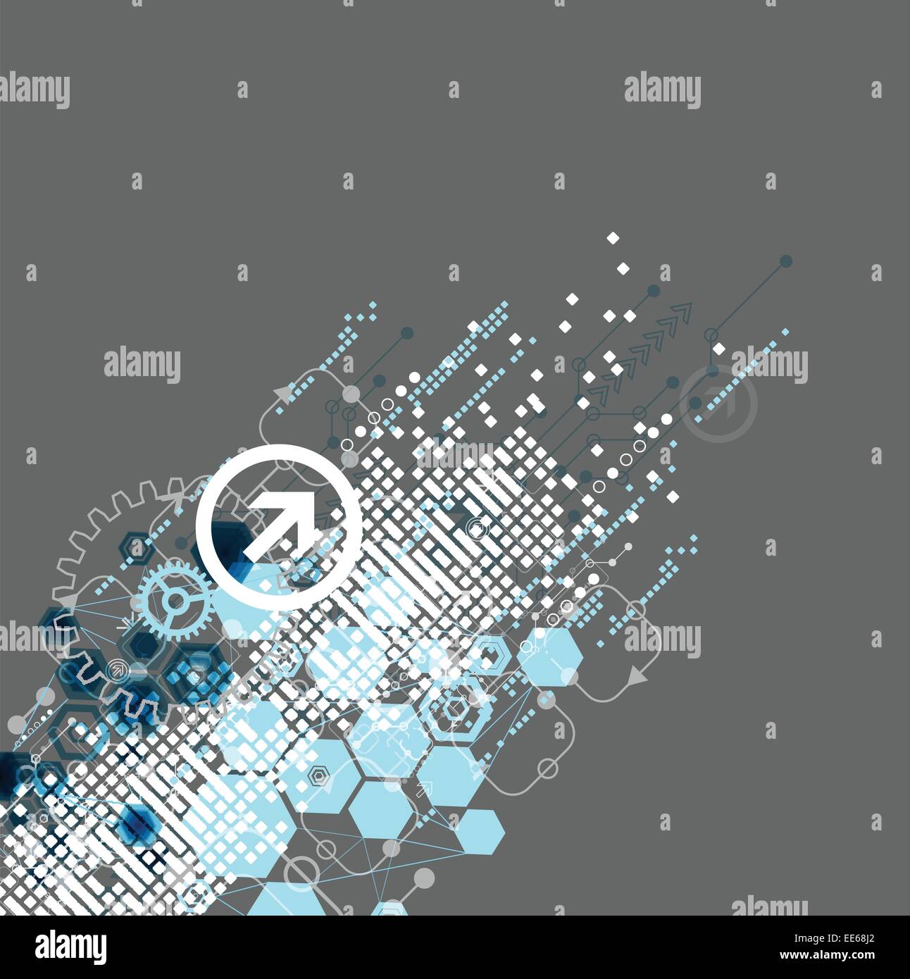 Abstract technology background with hexagonal shapes. Vector Stock ...