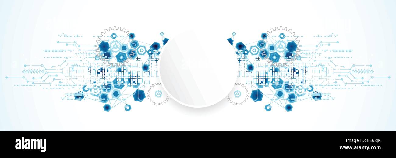 Abstract technology background with hexagonal shapes. Vector Stock ...