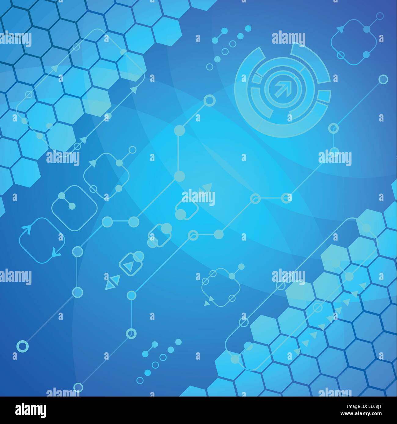 Abstract technological background with various elements Stock Vector ...