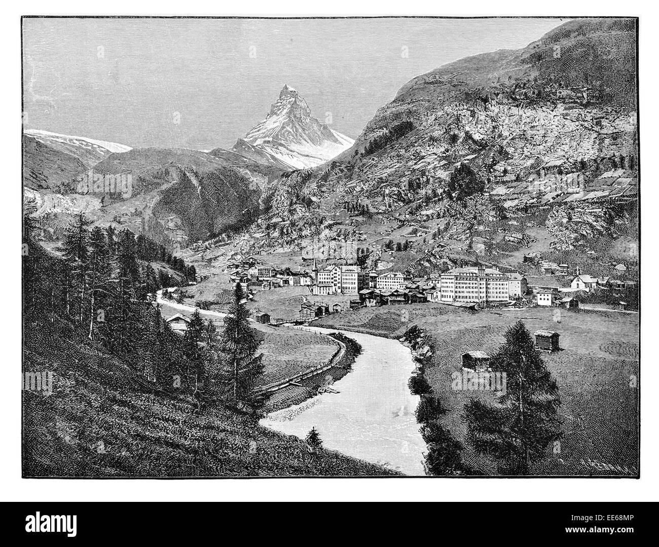 Zermatt and the Matterhorn Valais Switzerland Mattertal Ski resort ...