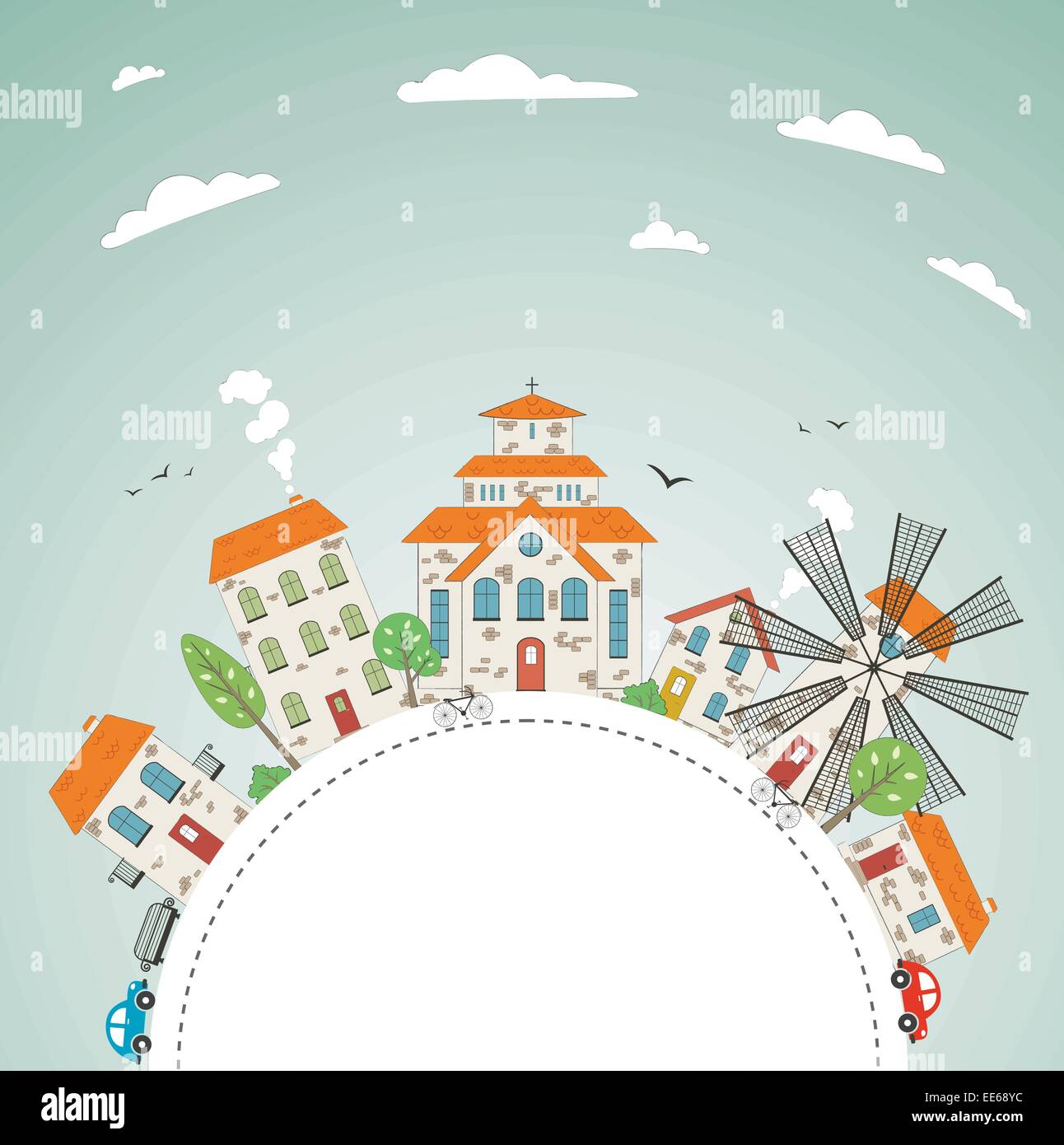 Old city theme background. vector Stock Vector Image & Art - Alamy