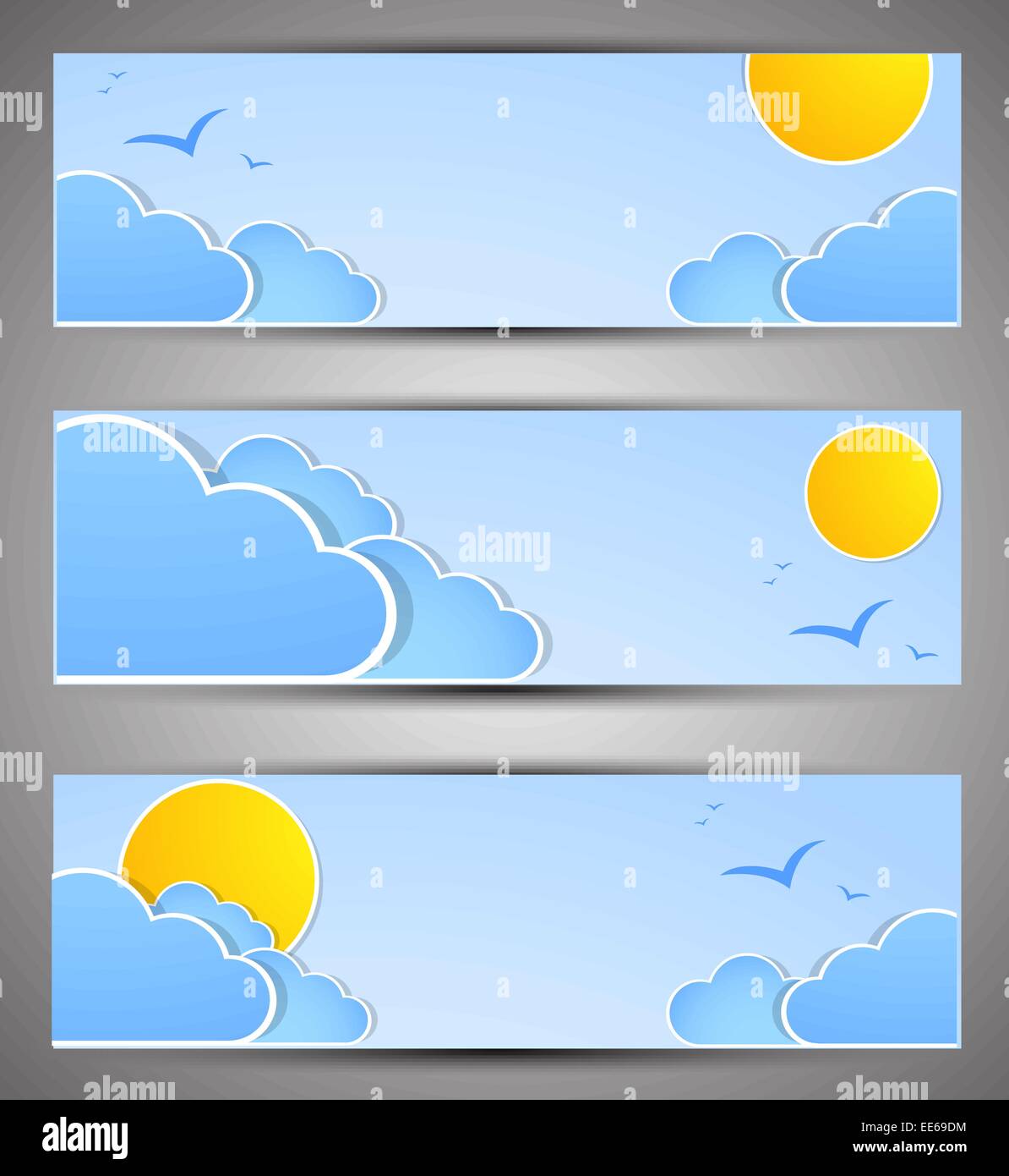 Set of banners for a site. good weather Stock Vector Image & Art - Alamy