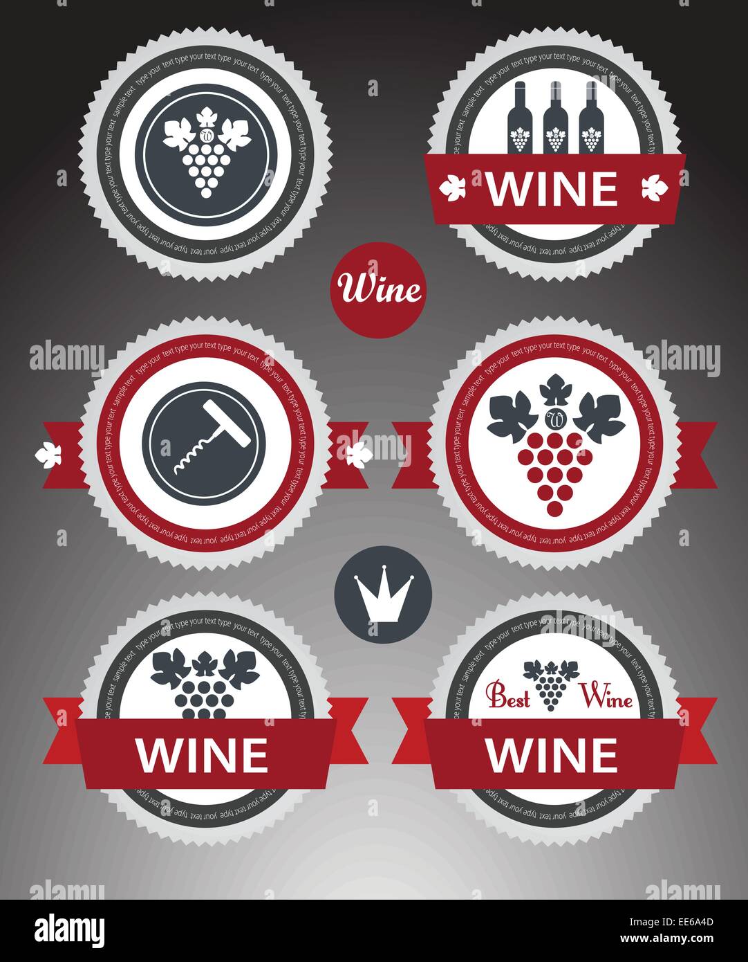 Set of wine labels. Vector Stock Vector Image & Art - Alamy