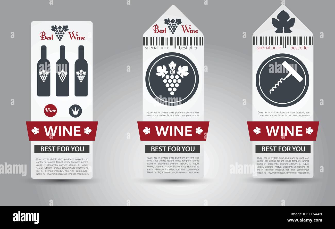 Set of wine labels. Vector Stock Vector Image & Art - Alamy