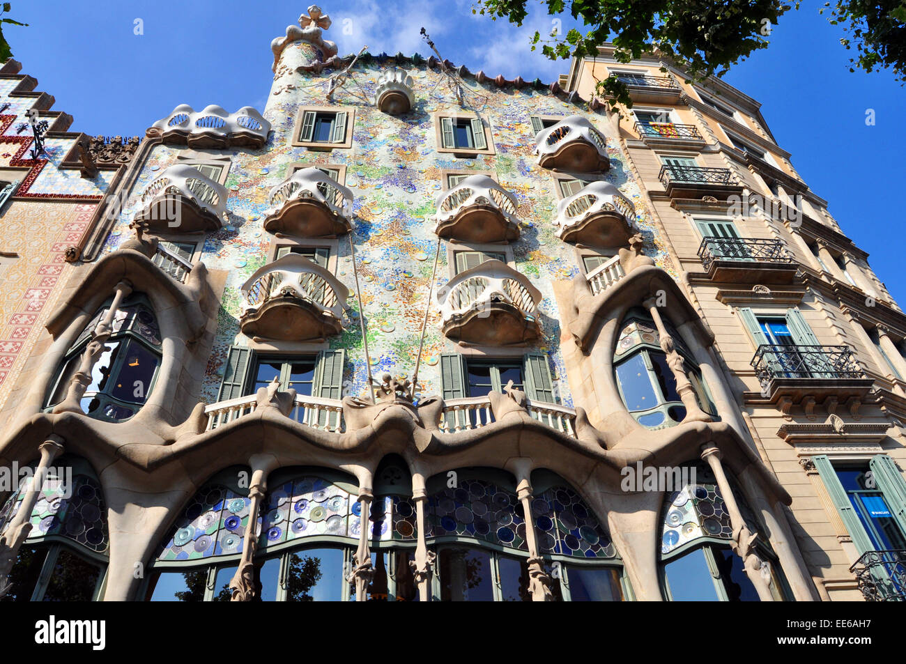 Gaudi, Barcelona, El Drac de Gaudí at Finca Güell Stock Photo - Alamy