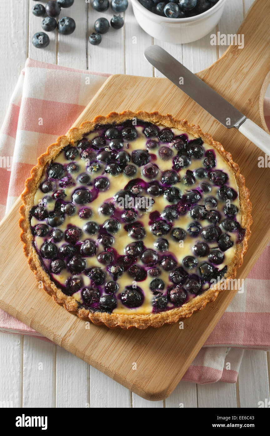 Finnish blueberry pie. Mustikkapiirakka Stock Photo - Alamy