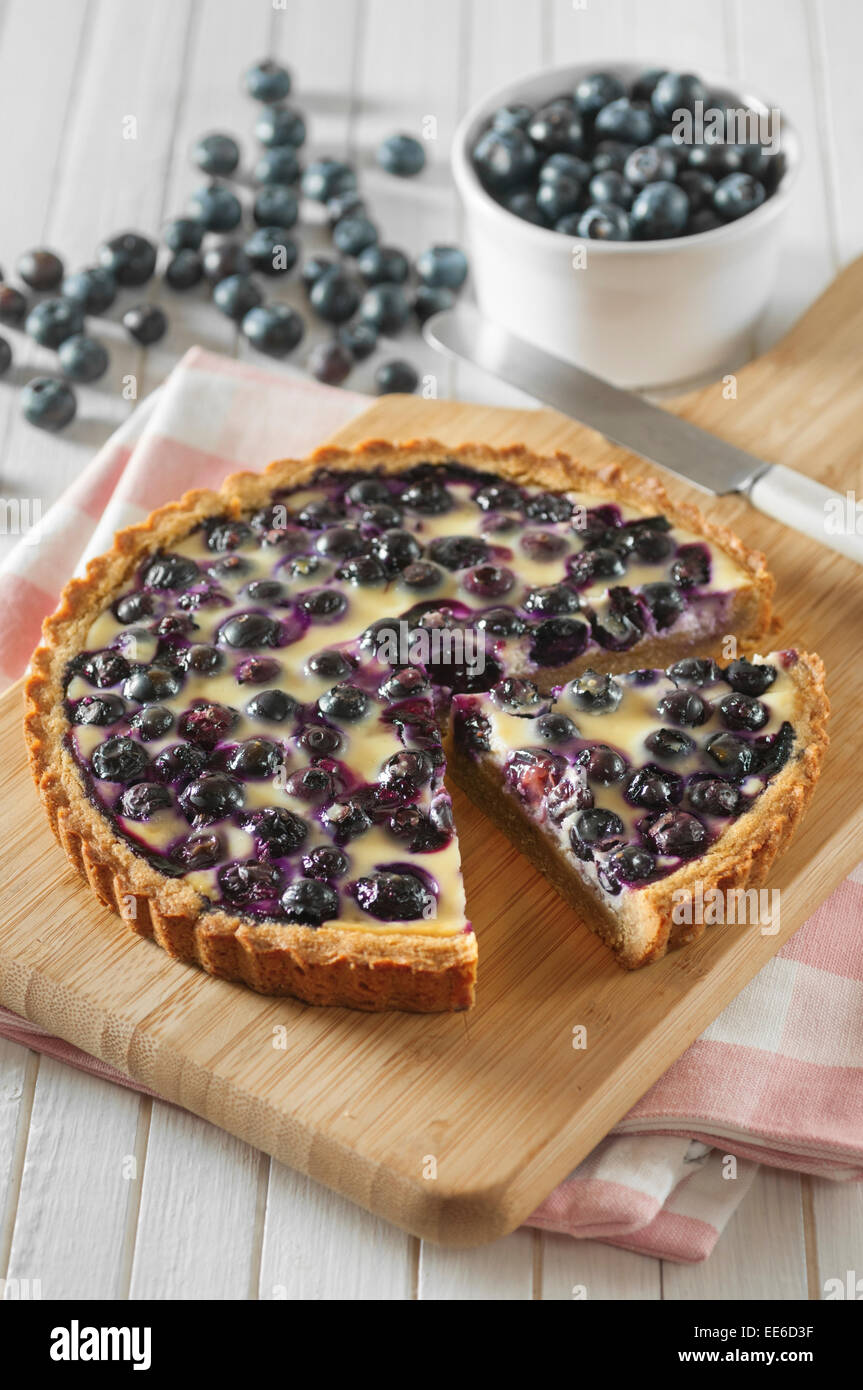Finnish blueberry pie. Mustikkapiirakka Stock Photo - Alamy