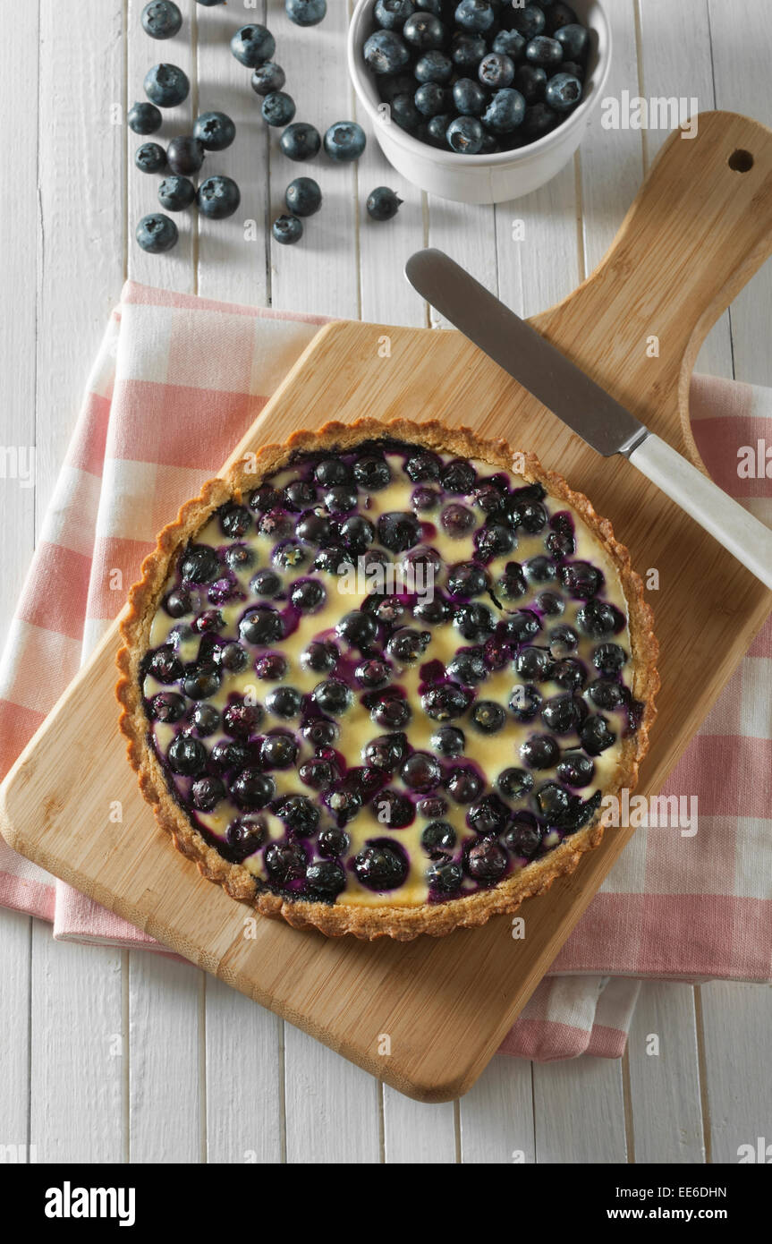 Finnish blueberry pie. Mustikkapiirakka Stock Photo - Alamy
