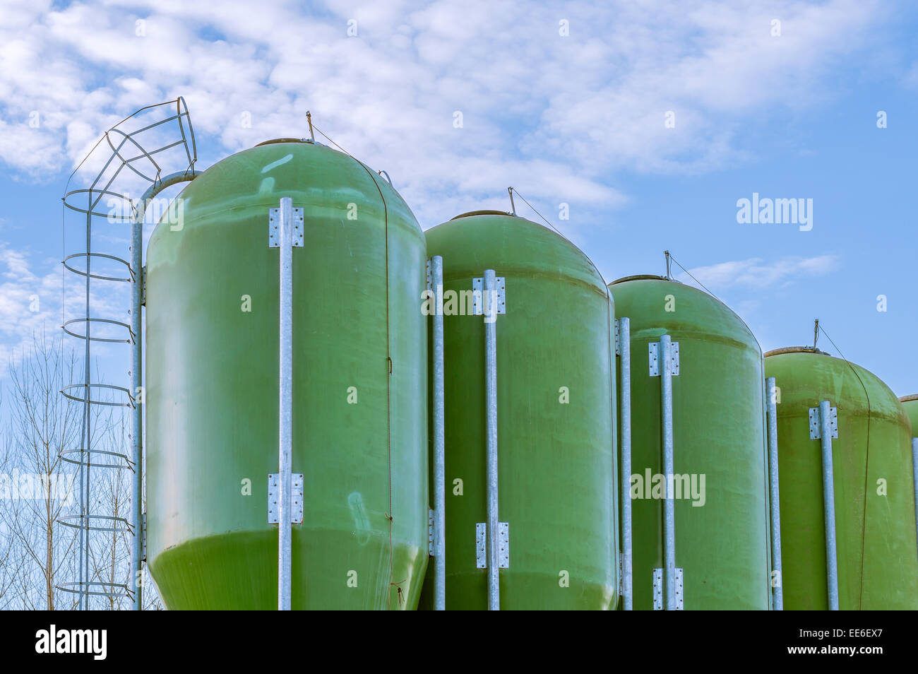 agricultural silos for the storage of feed Stock Photo - Alamy