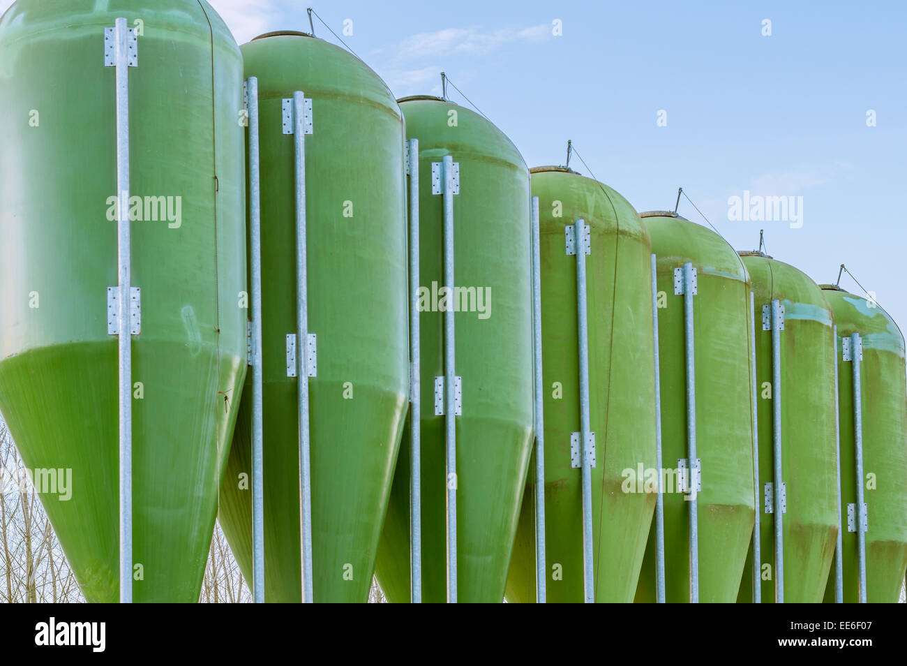 agricultural silos for the storage of feed Stock Photo - Alamy