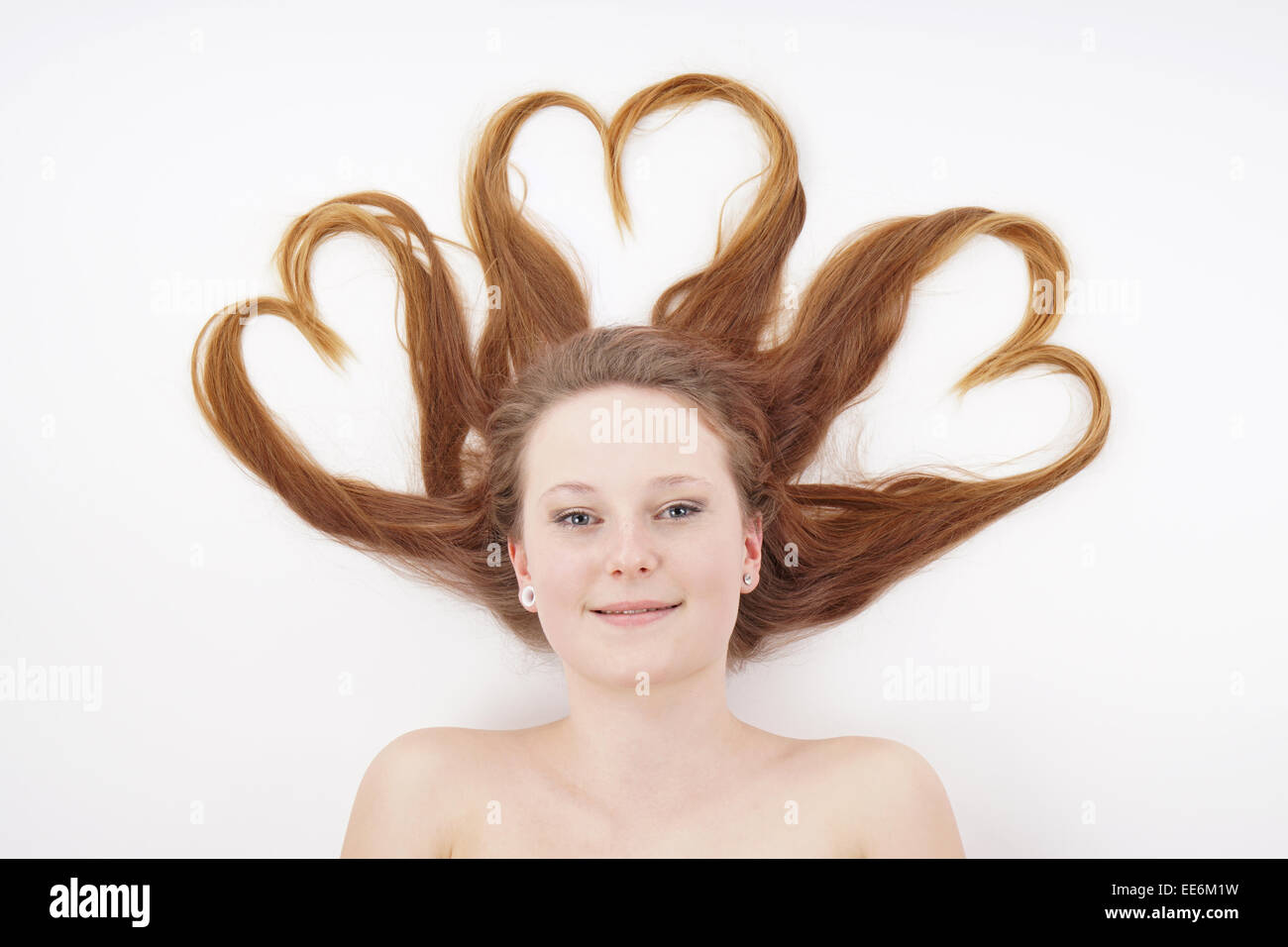 heart shape hair Stock Photo - Alamy