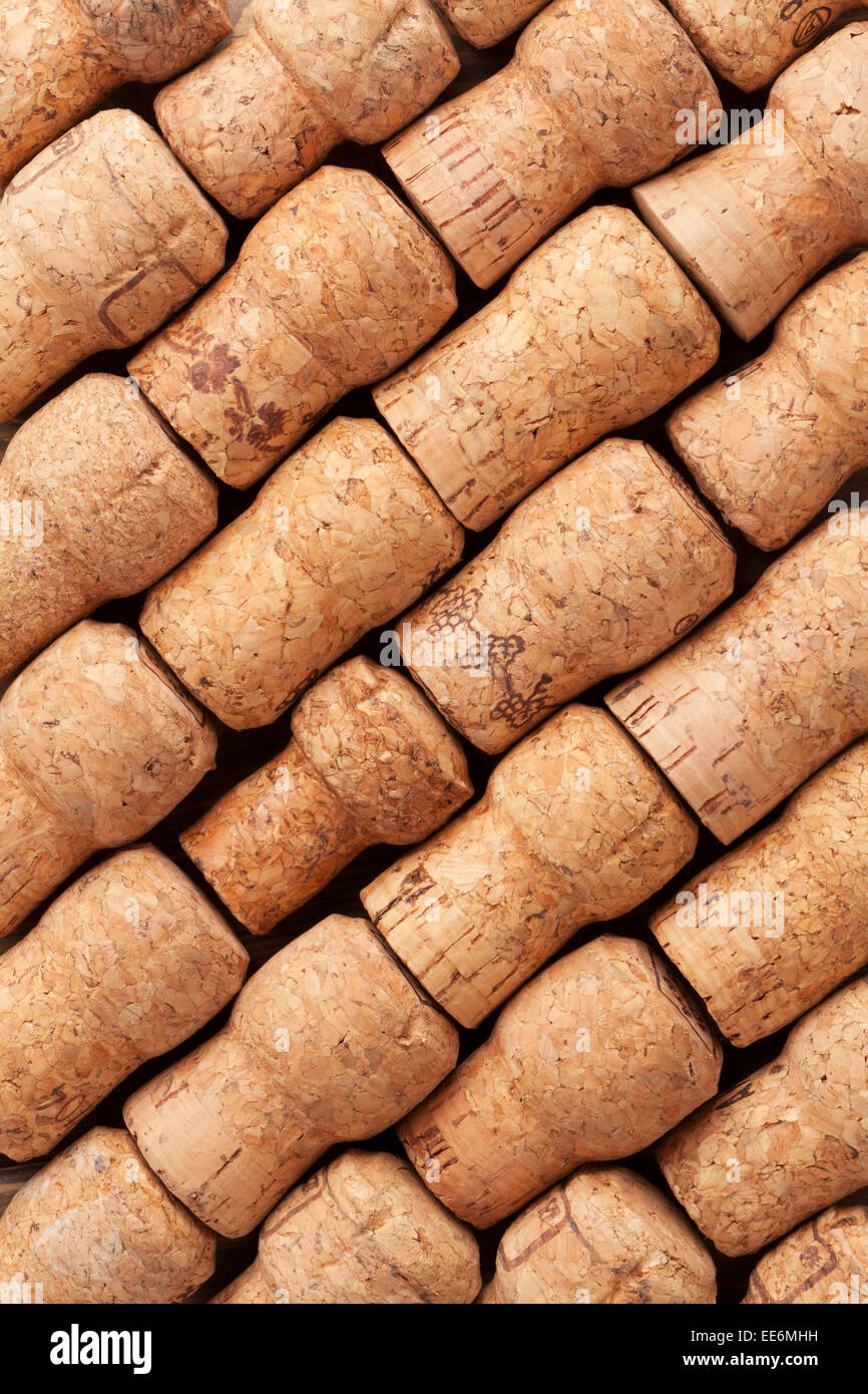 Champagne wine corks texture background Stock Photo - Alamy