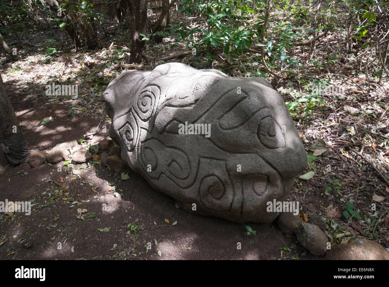 Decorated rock of Costa Rica Stock Photo - Alamy