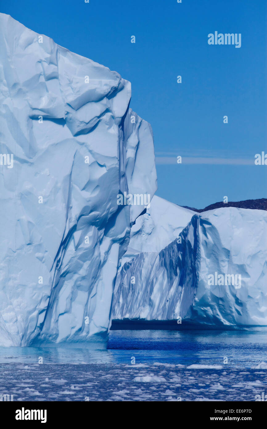 Iceberg and ice floes, Arctic Ocean, Greenland Stock Photo - Alamy