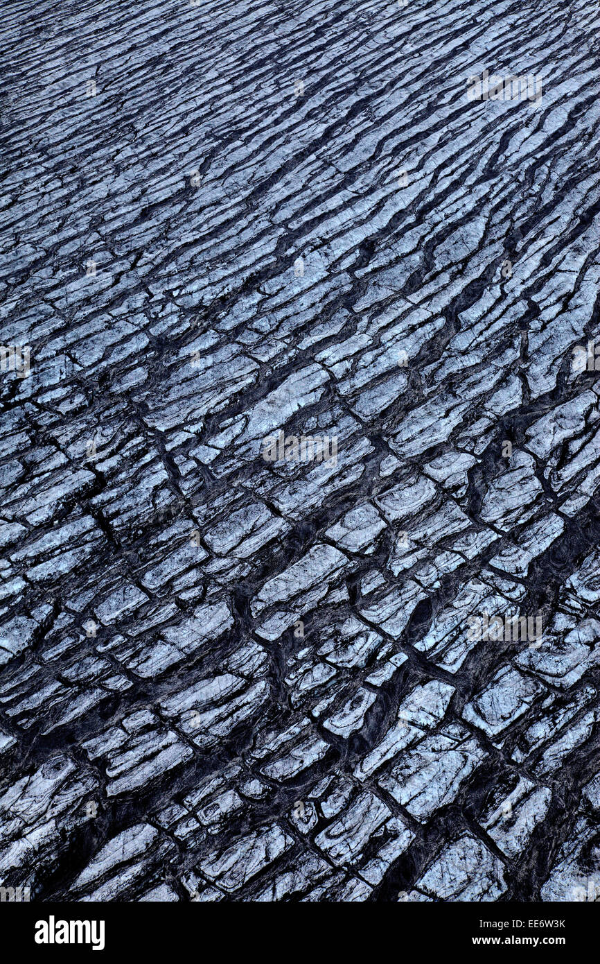 Aerial view of Vatnajökull, glacier, rock formation, Iceland Stock ...