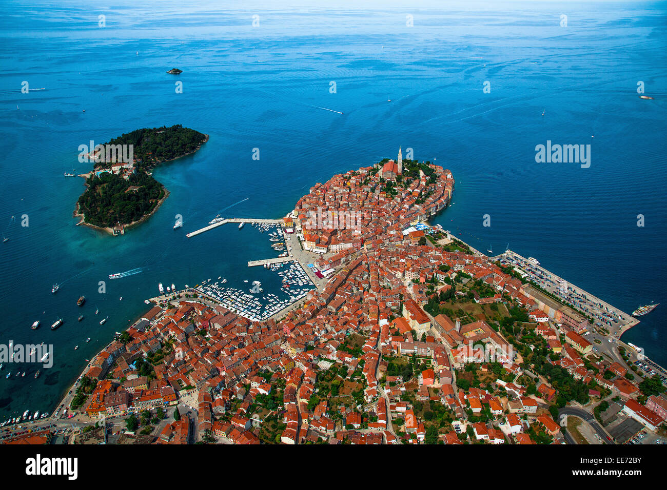 Aerial view, City of Rovinj, Istria, Croatia Stock Photo - Alamy