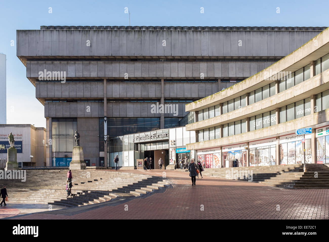 The entrance to the old Birmingham Central Library in Chamberlain ...