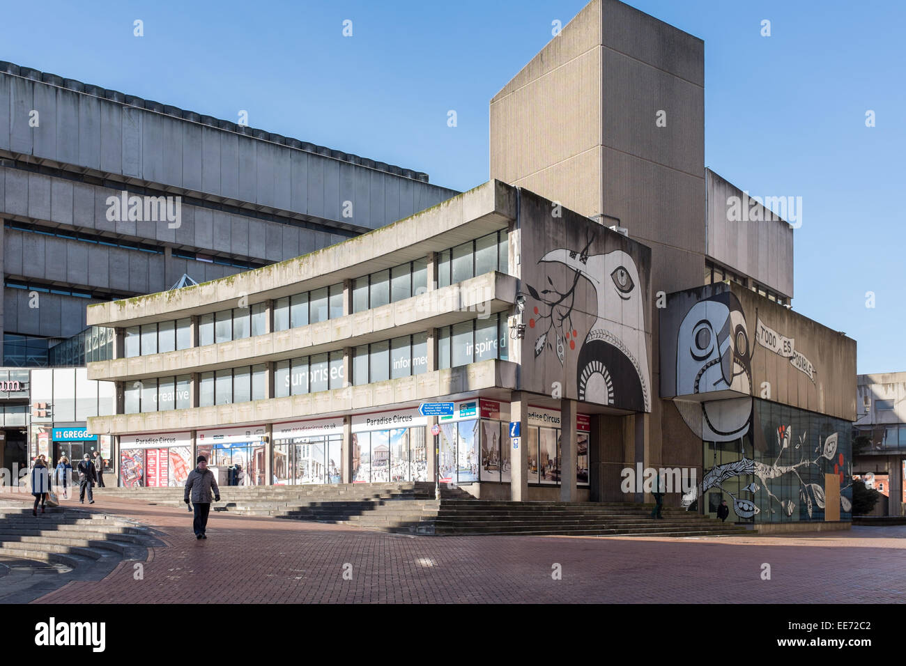 The entrance to the old Birmingham Central Library in Chamberlain ...