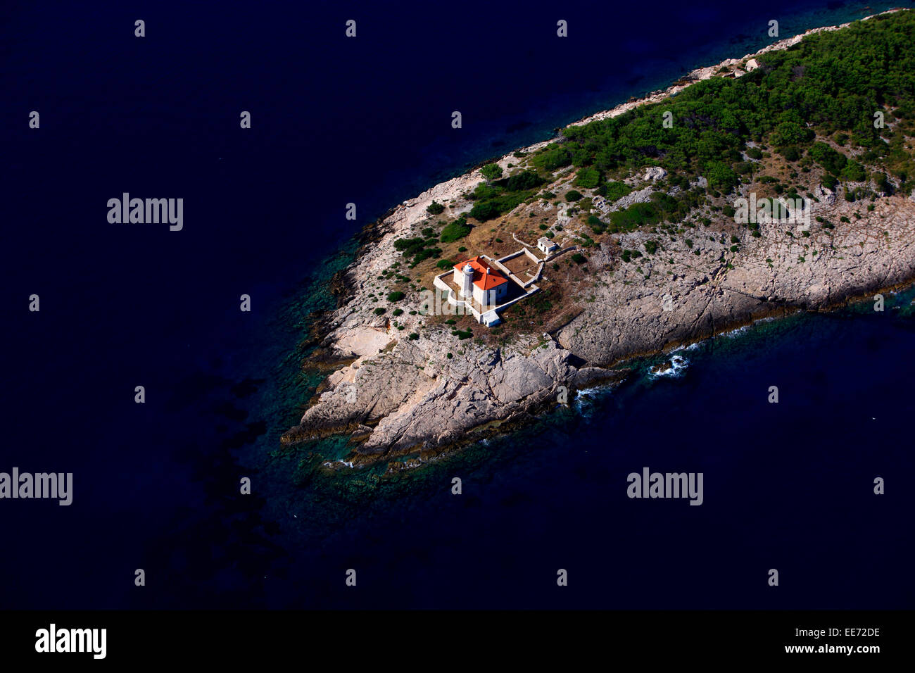 Lighthouse, Island of Host, Adriatic Sea, Croatia Stock Photo - Alamy
