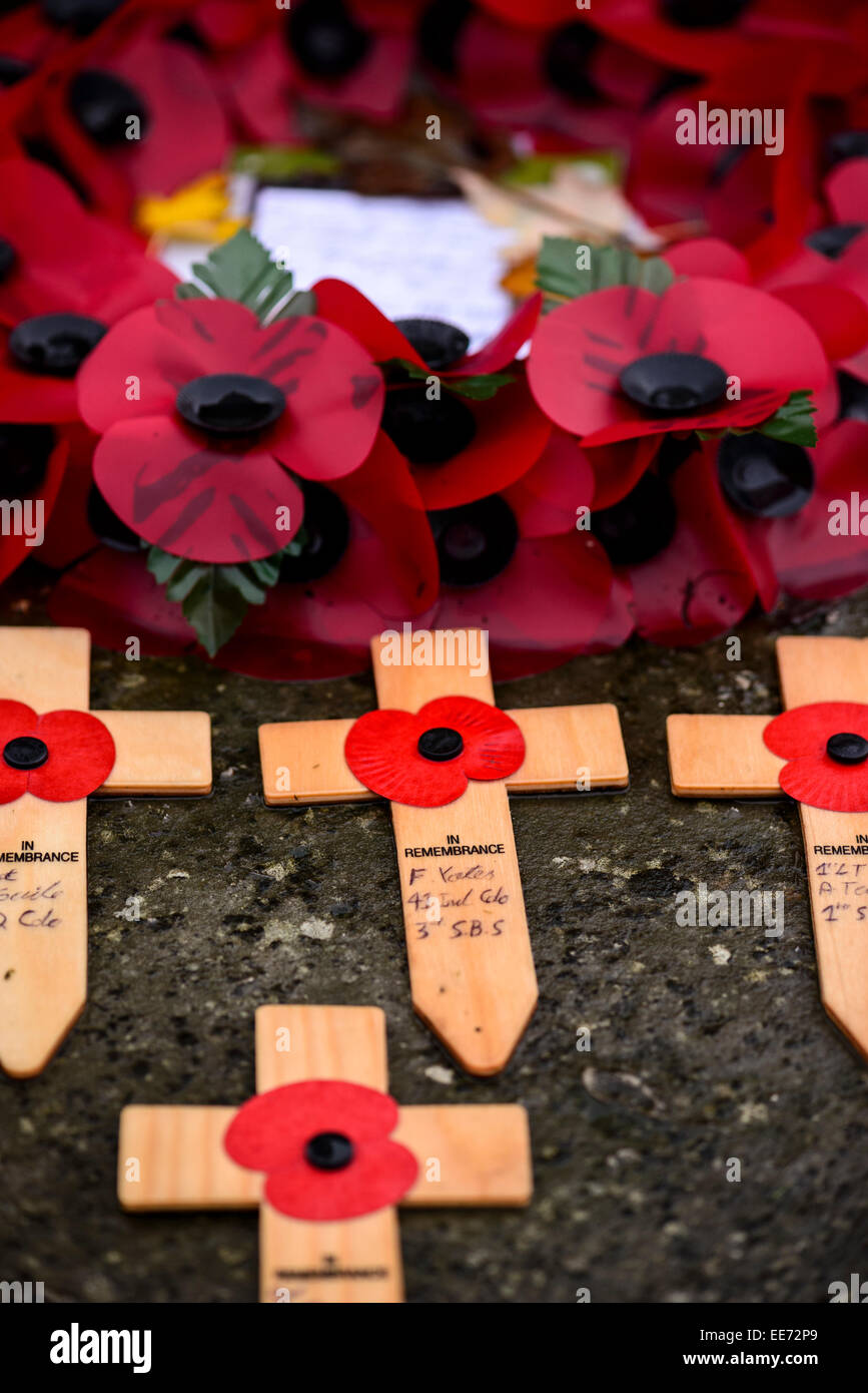 Wooden poppy crosses hi-res stock photography and images - Alamy