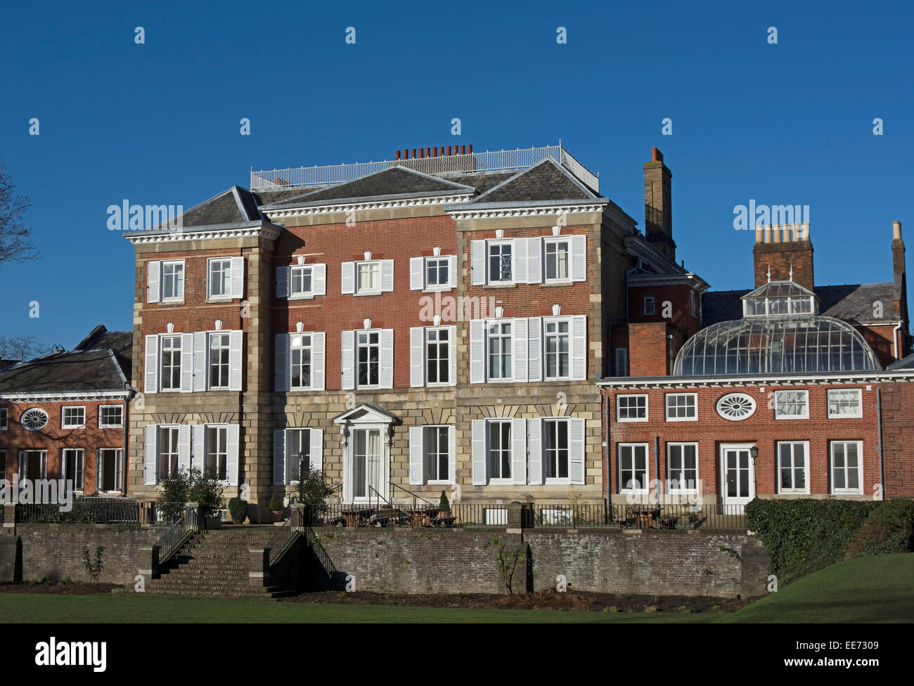 rear exterior of the 17th century york house, twickenham, middlesex ...