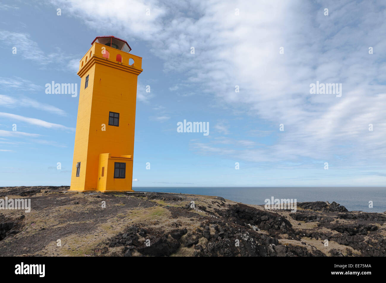 Yellow lighthouse, Snaefellsness, Iceland Stock Photo - Alamy
