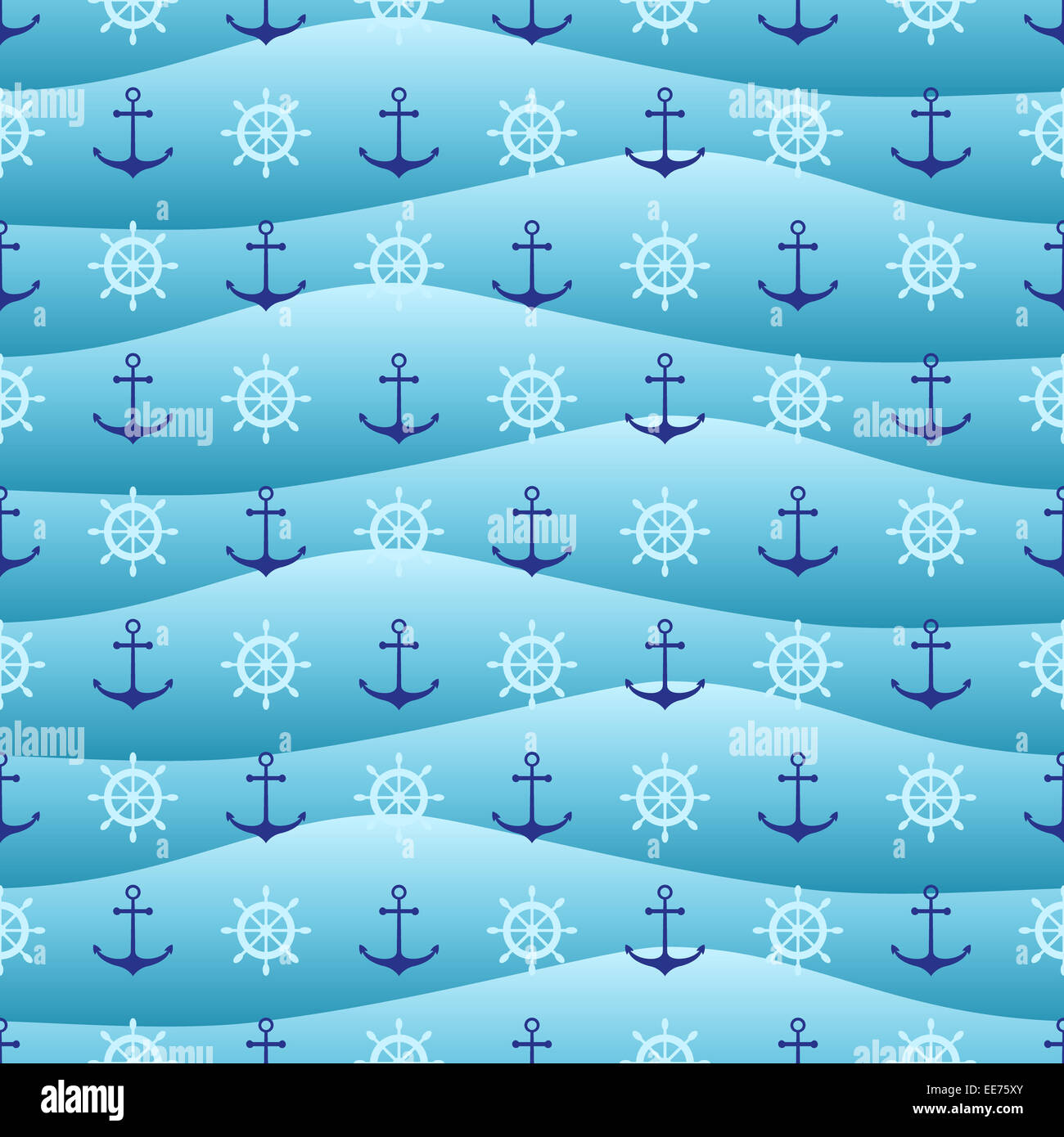 Seamless nautical pattern Stock Photo - Alamy
