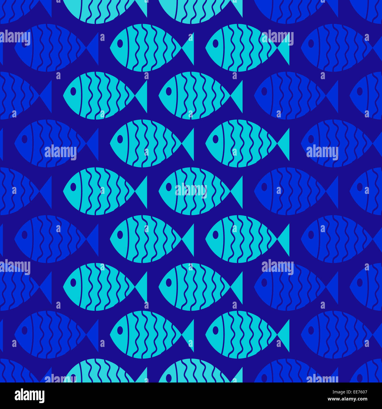 Seamless nautical pattern fish hi-res stock photography and images - Alamy