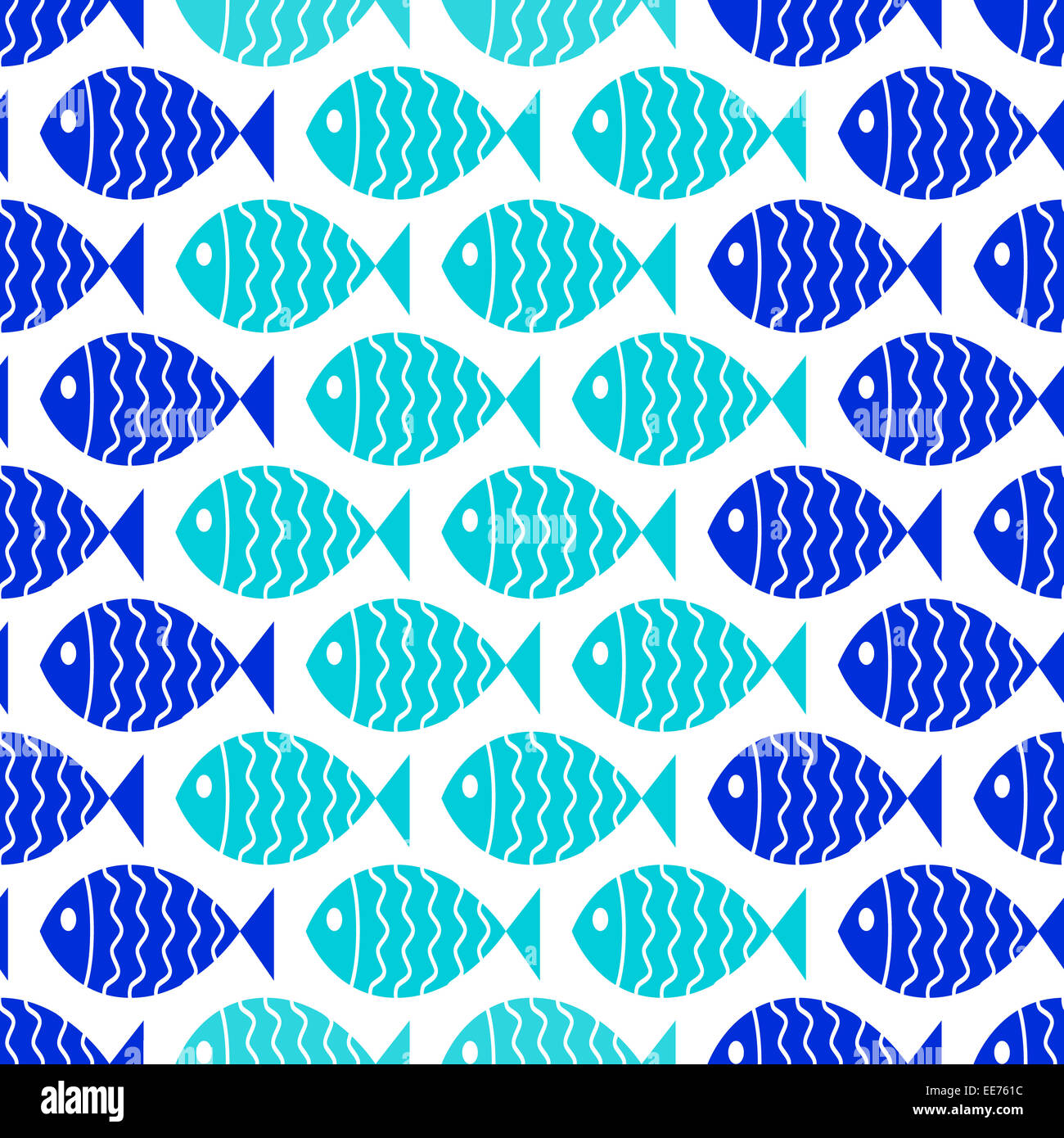 Seamless nautical pattern with fish Stock Photo - Alamy