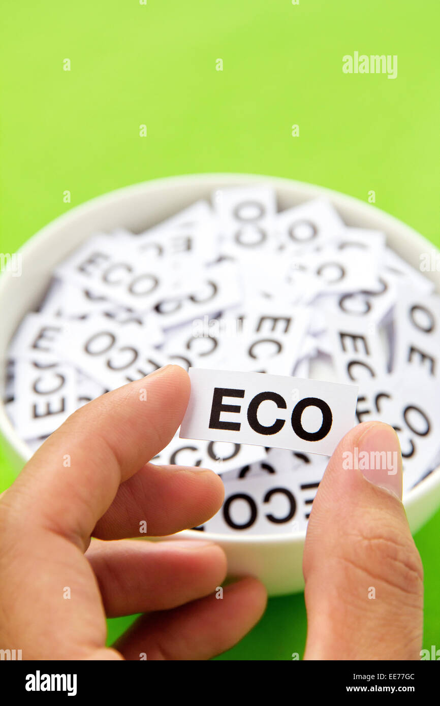 eco sign concept Stock Photo - Alamy