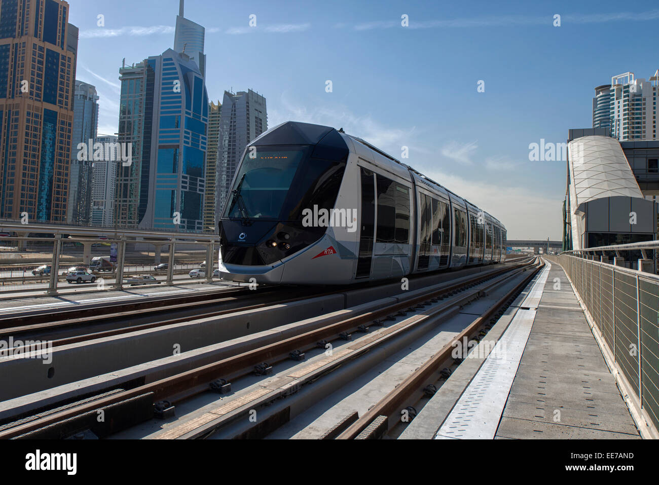 Dubai Tram, UAE Stock Photo - Alamy