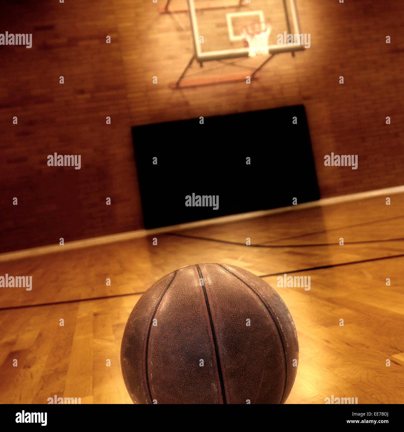 Basketball on floor empty basketball hi-res stock photography and ...