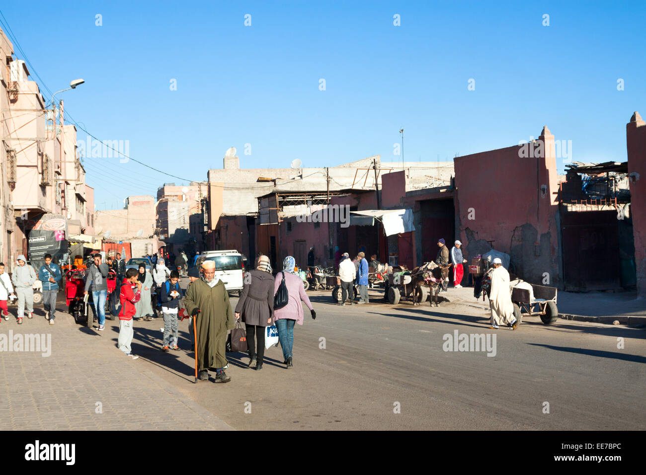 Street scene in Marrakech, Morocco Stock Photo - Alamy