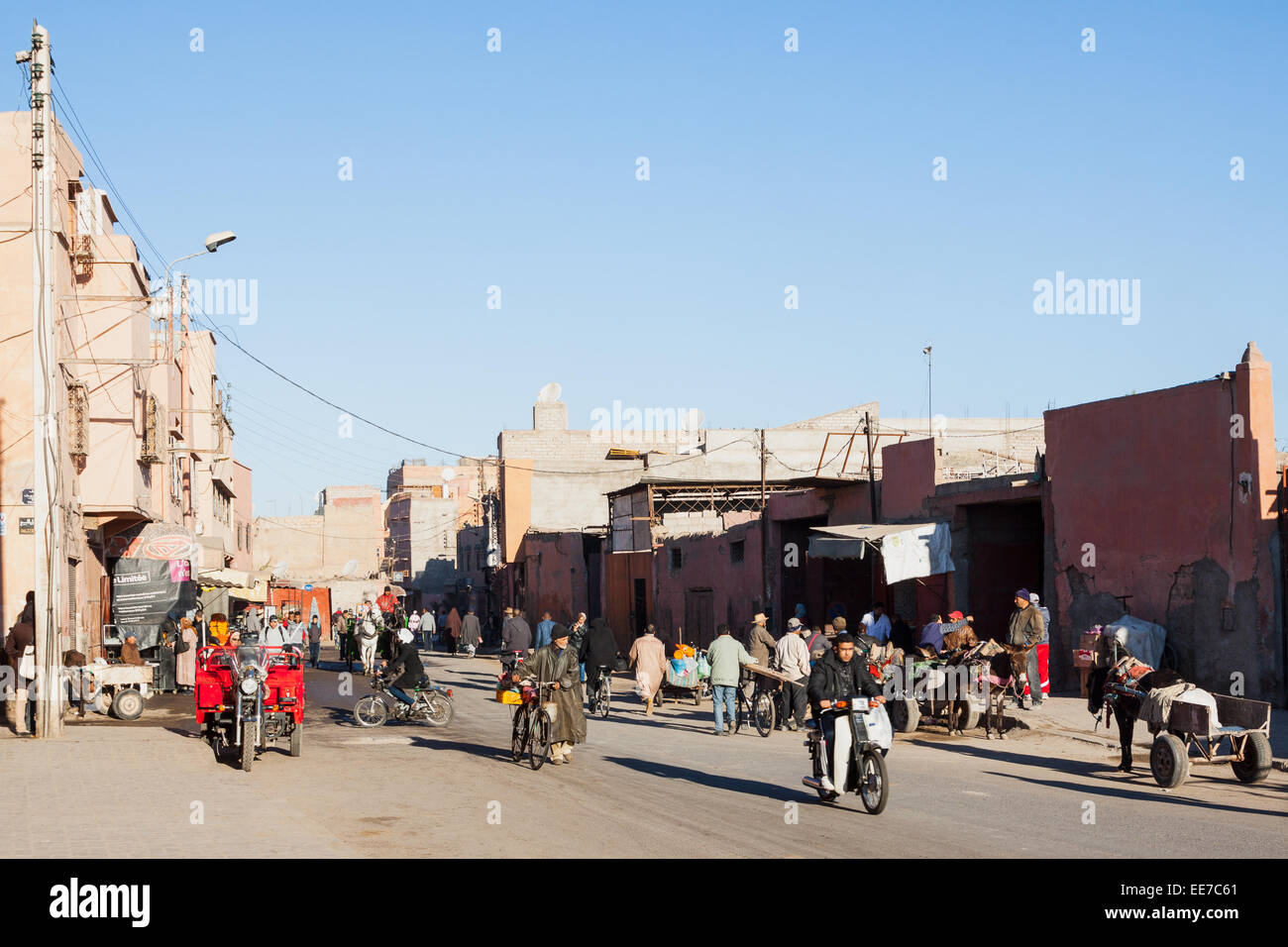 Street scene in Marrakech, Morocco Stock Photo - Alamy
