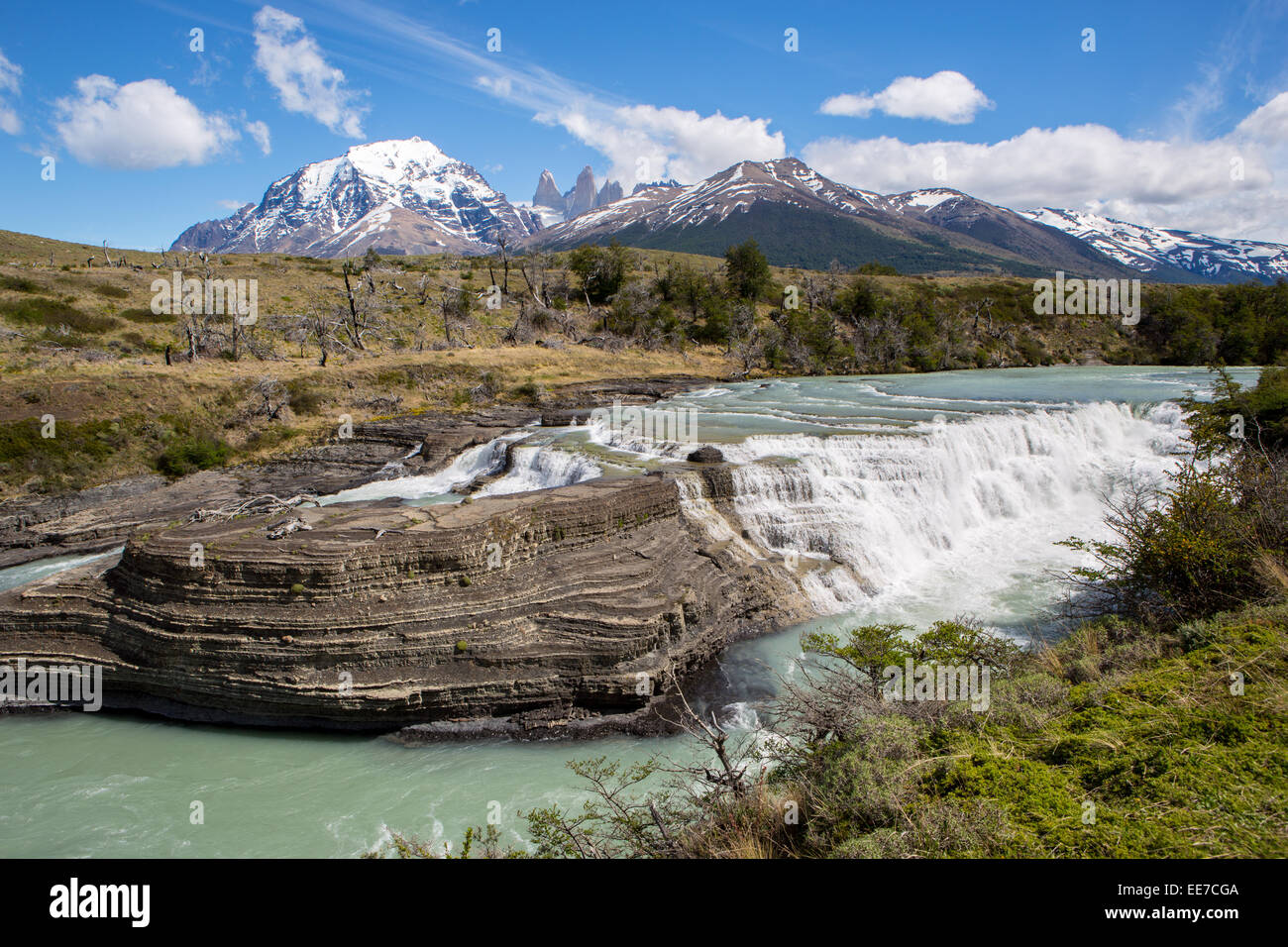 Waterfall in Patagonia Stock Photo - Alamy