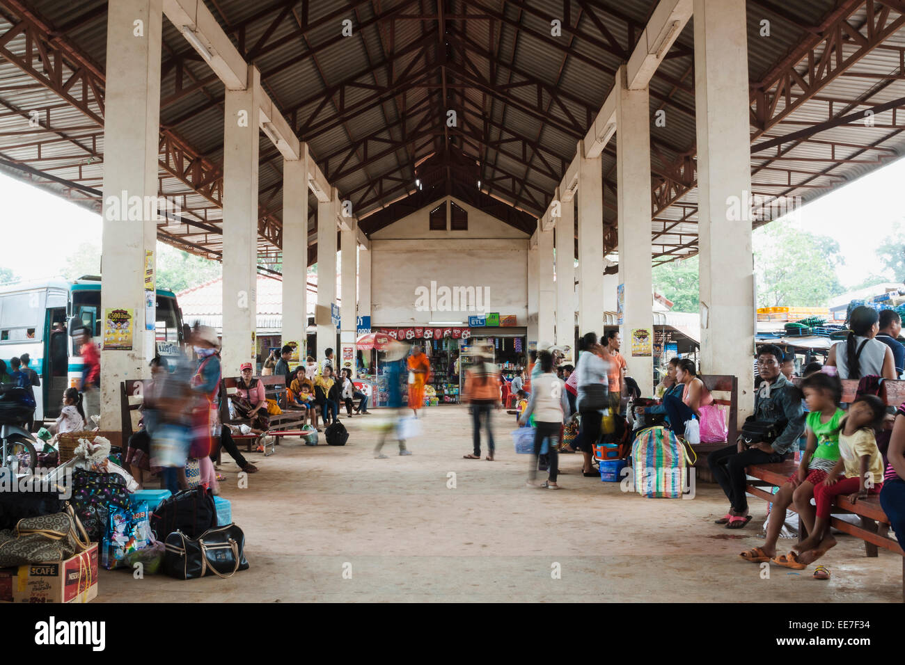 Local bus station in Pakse, Laos Stock Photo - Alamy