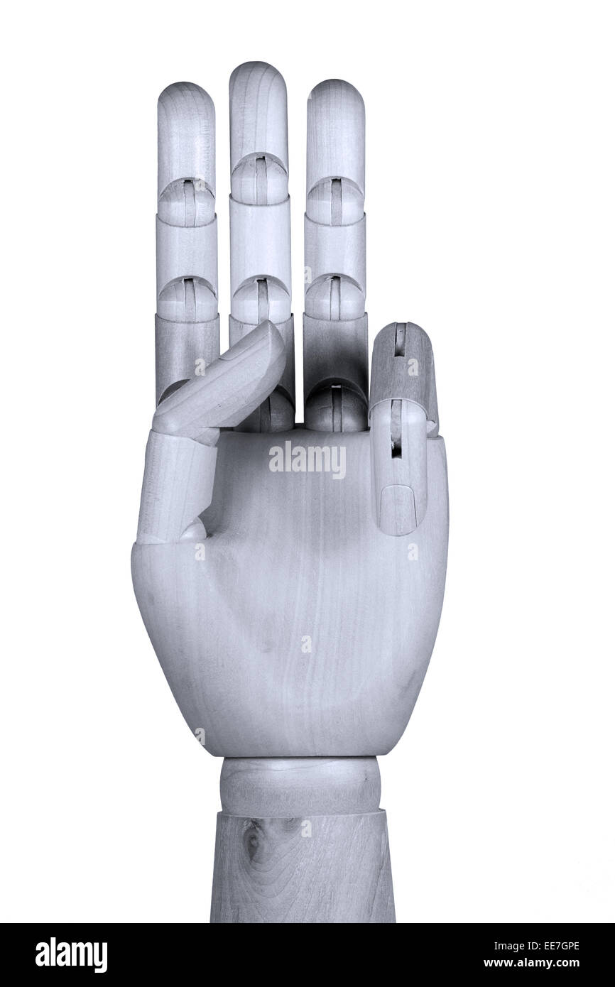 Hand showing three fingers hi-res stock photography and images - Alamy