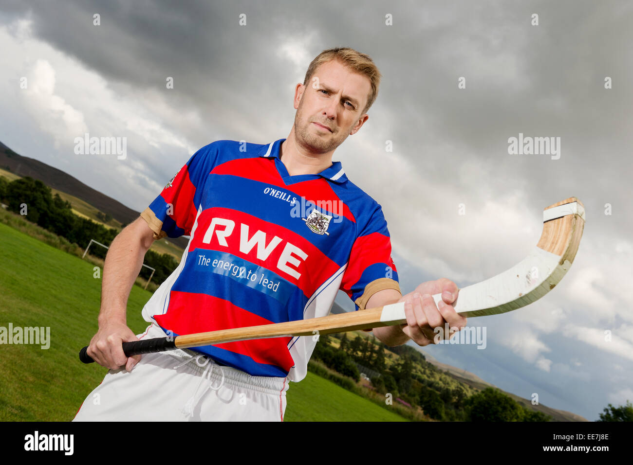 Kingussie shinty player and captain for that season James MacLean ...