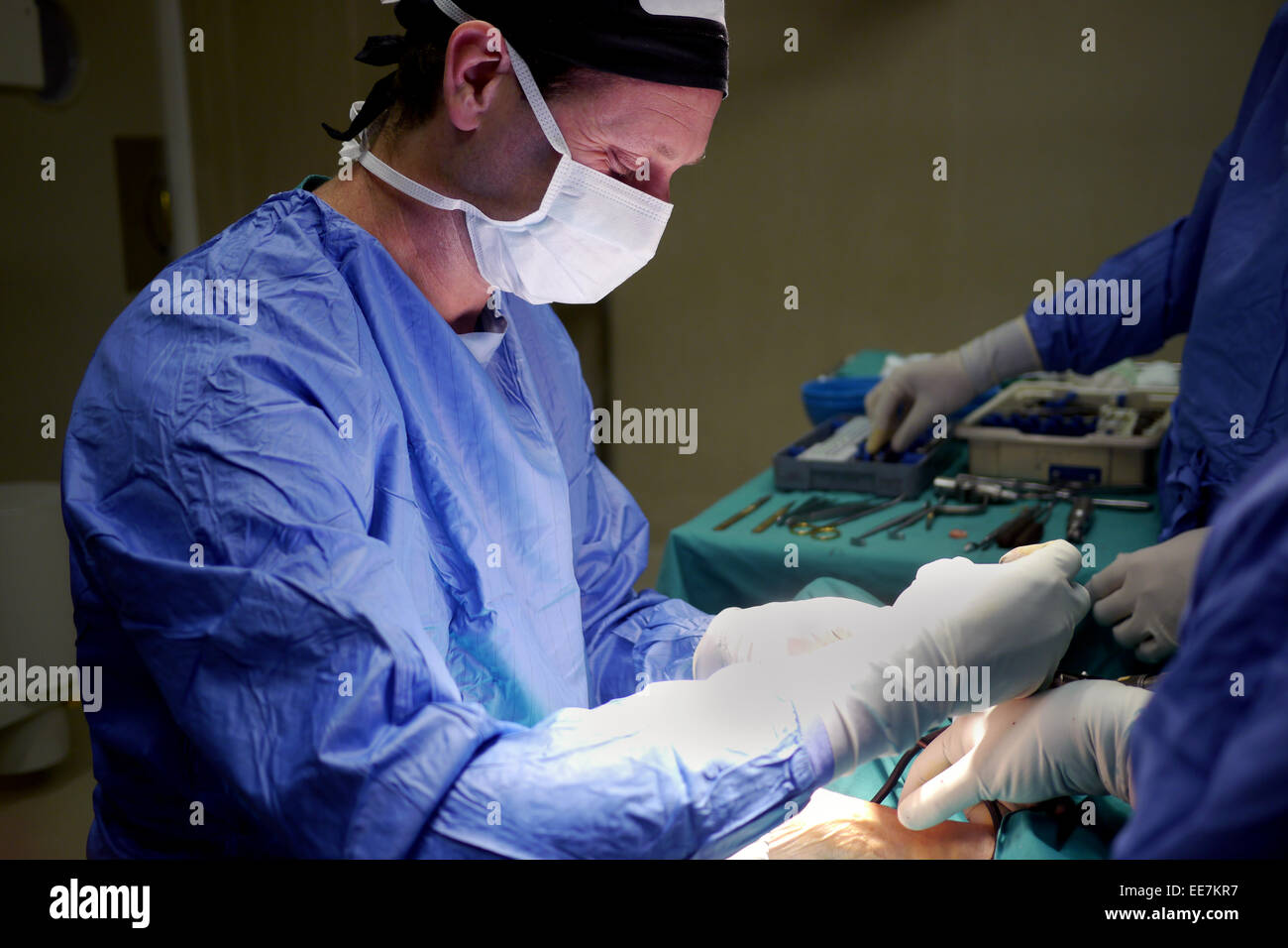 surgeon performing operation Stock Photo - Alamy