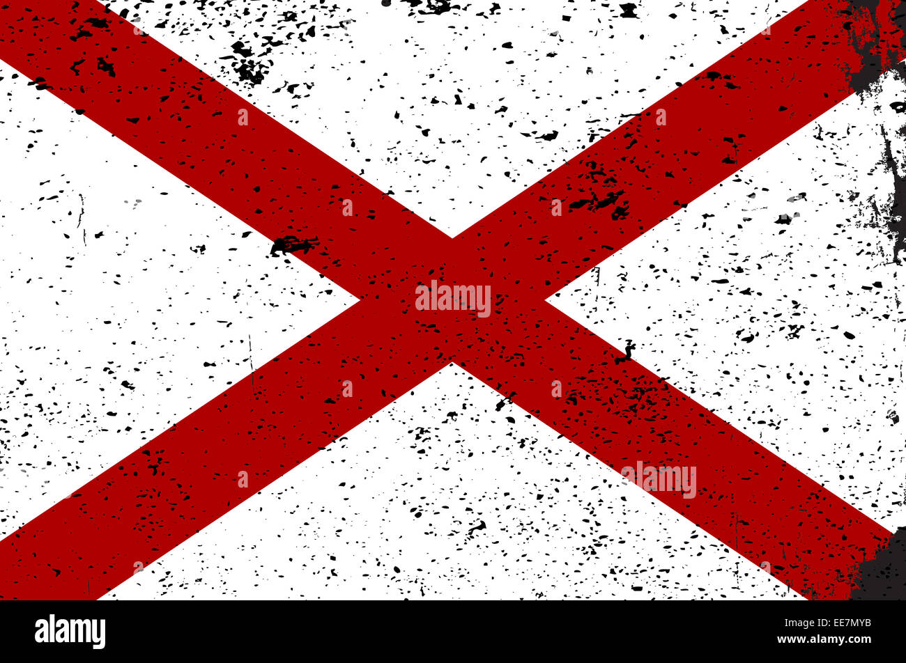 The flag of the United States state Alabama Stock Photo - Alamy