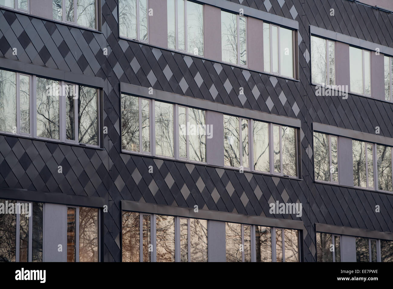 Window. Metal tiles. Part of the facade of the building Stock Photo - Alamy