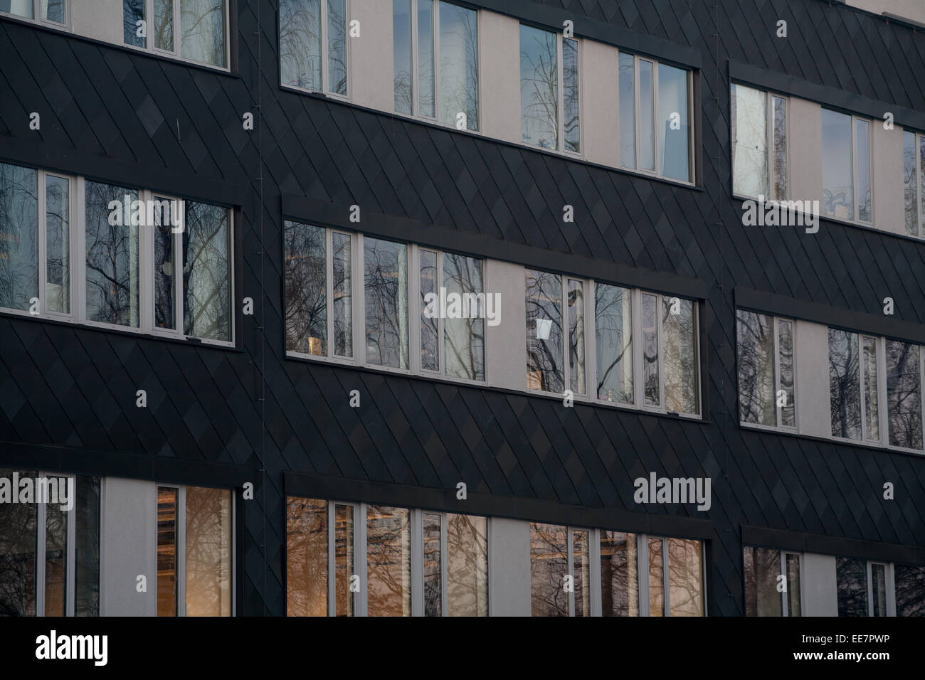 Window. Metal tiles. Part of the facade of the building Stock Photo - Alamy