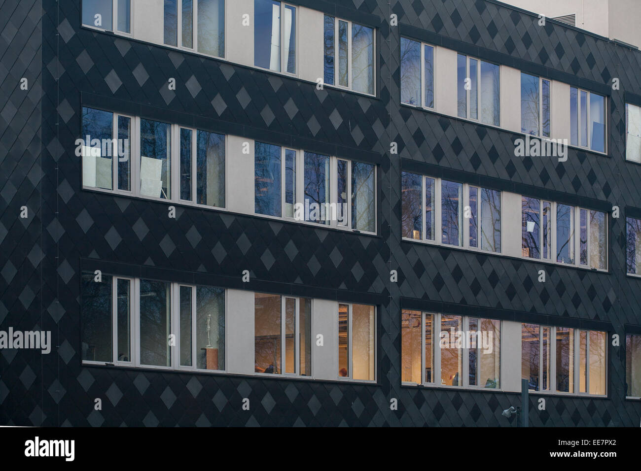 Window. Metal tiles. Part of the facade of the building Stock Photo - Alamy
