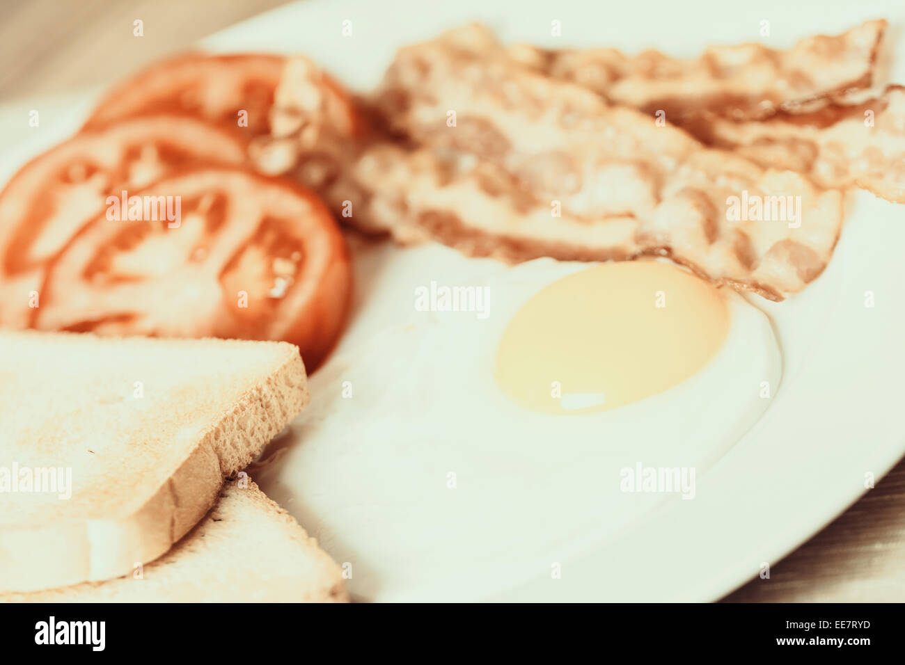 Retro Photo Of English Breakfast Stock Photo - Alamy